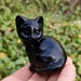 A Pair Natural Obsidian Cat,quartz Crystal Cat,crystal Energy,crystal ...