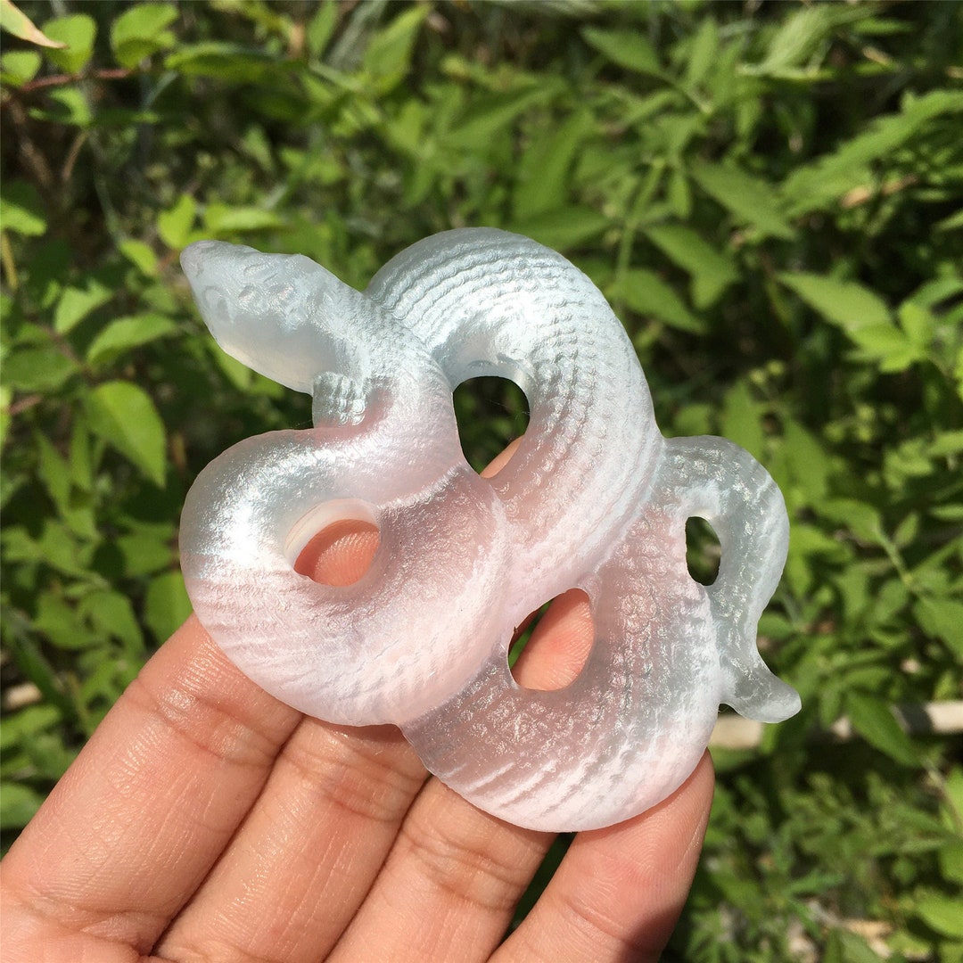 1PC Natural Selenite Snake,quartz Crystal Snake,energy Crystal,crystal ...