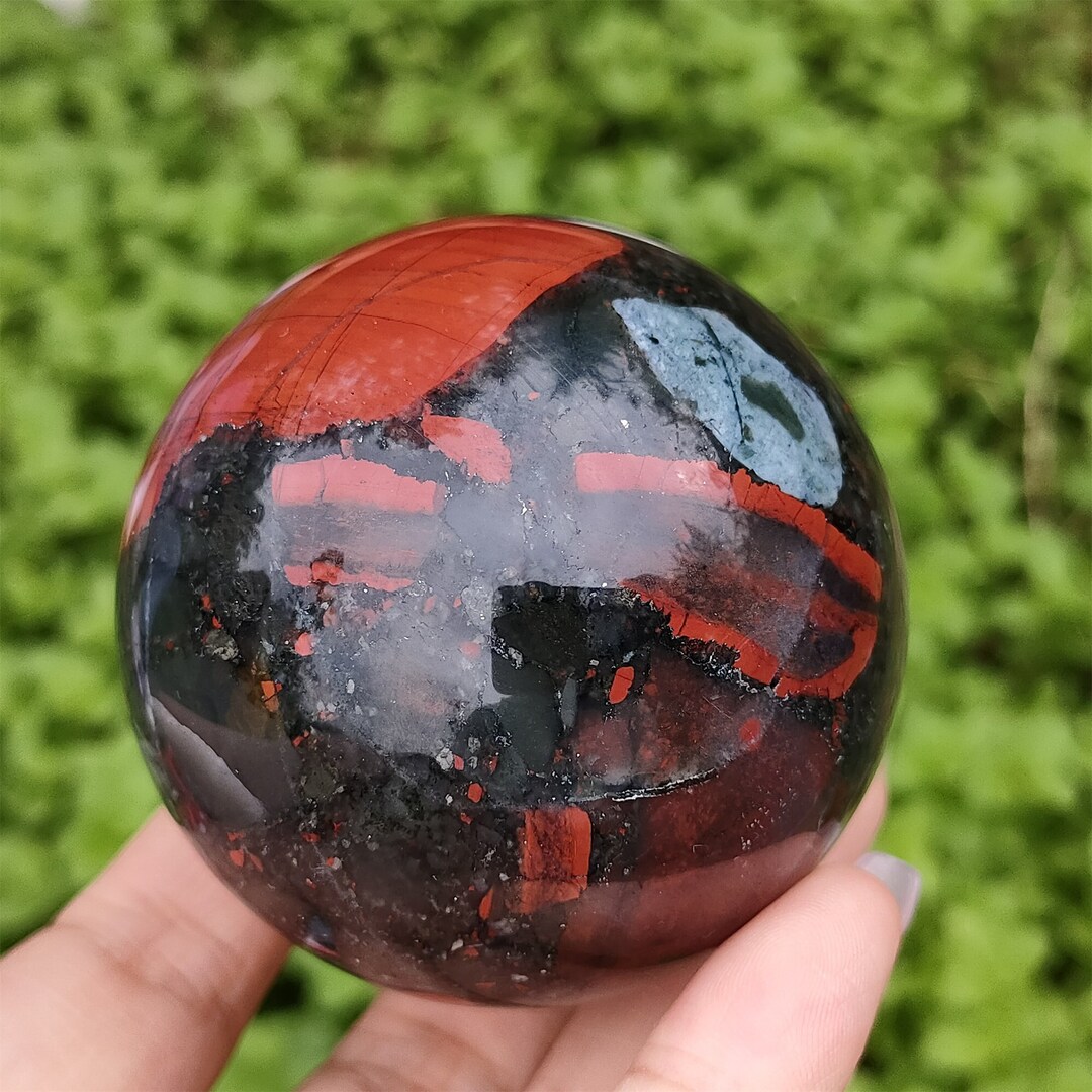 50mm Natural Bloodstone Ball,quartz Crystal Sphere,reiki Heal,crystal ...