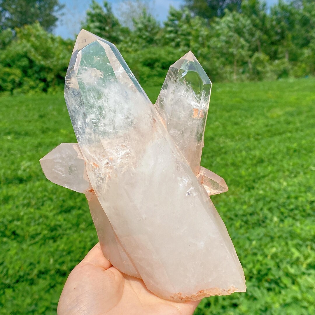 3.56LB Natural Clear Quartz Cluster,large Crystal Cluster,quartz ...