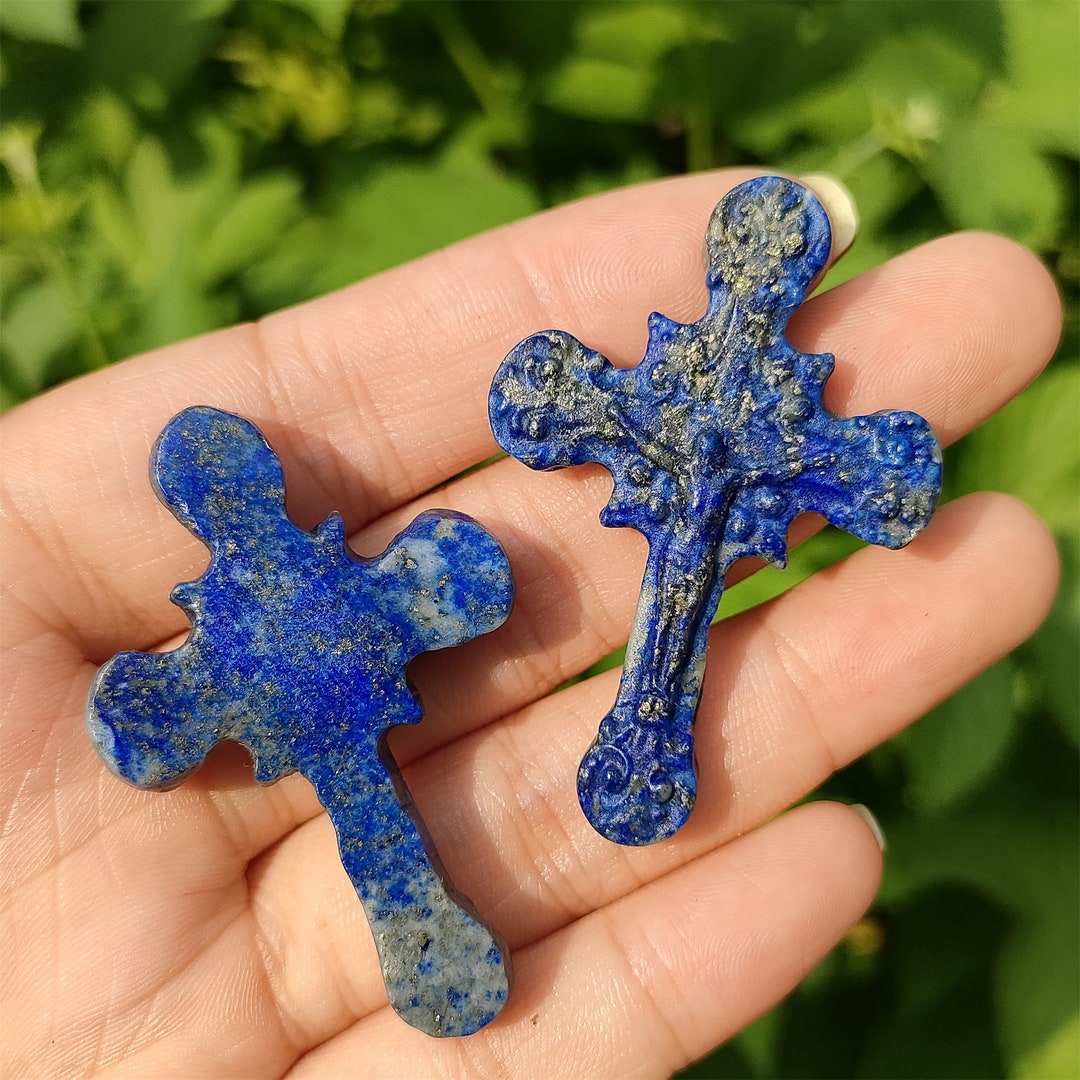 1pc Natural Lapis Lazuli Cross,quartz Crystal Cross,crystal Heal,home ...
