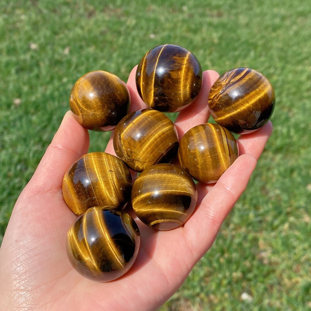 30mm Natural Tiger Eye Jasper Ball,quartz Crystal Sphere,crystal Ball ...