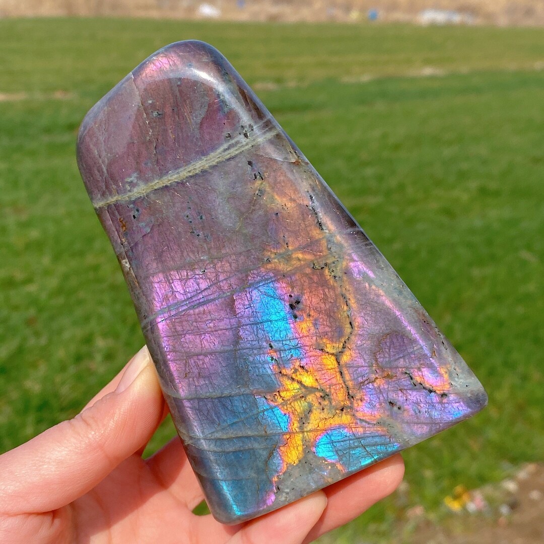 740g Natural Purple Labradorite Freeform,labradorite Specimen,high ...