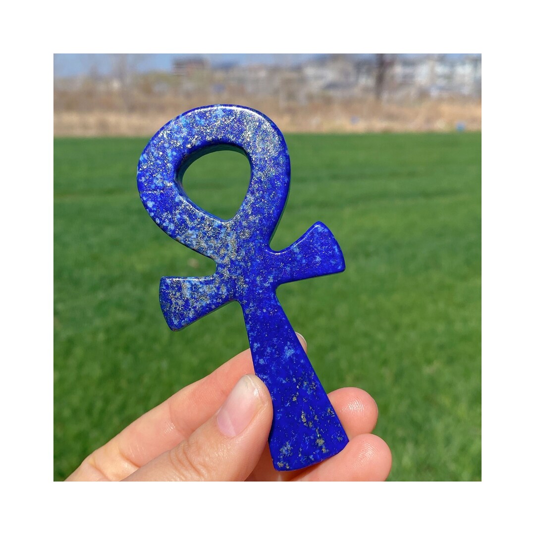1PC Natural Lapis Lazuli Ankh,quartz Crystal Ankh,ankh Key of Life,the ...