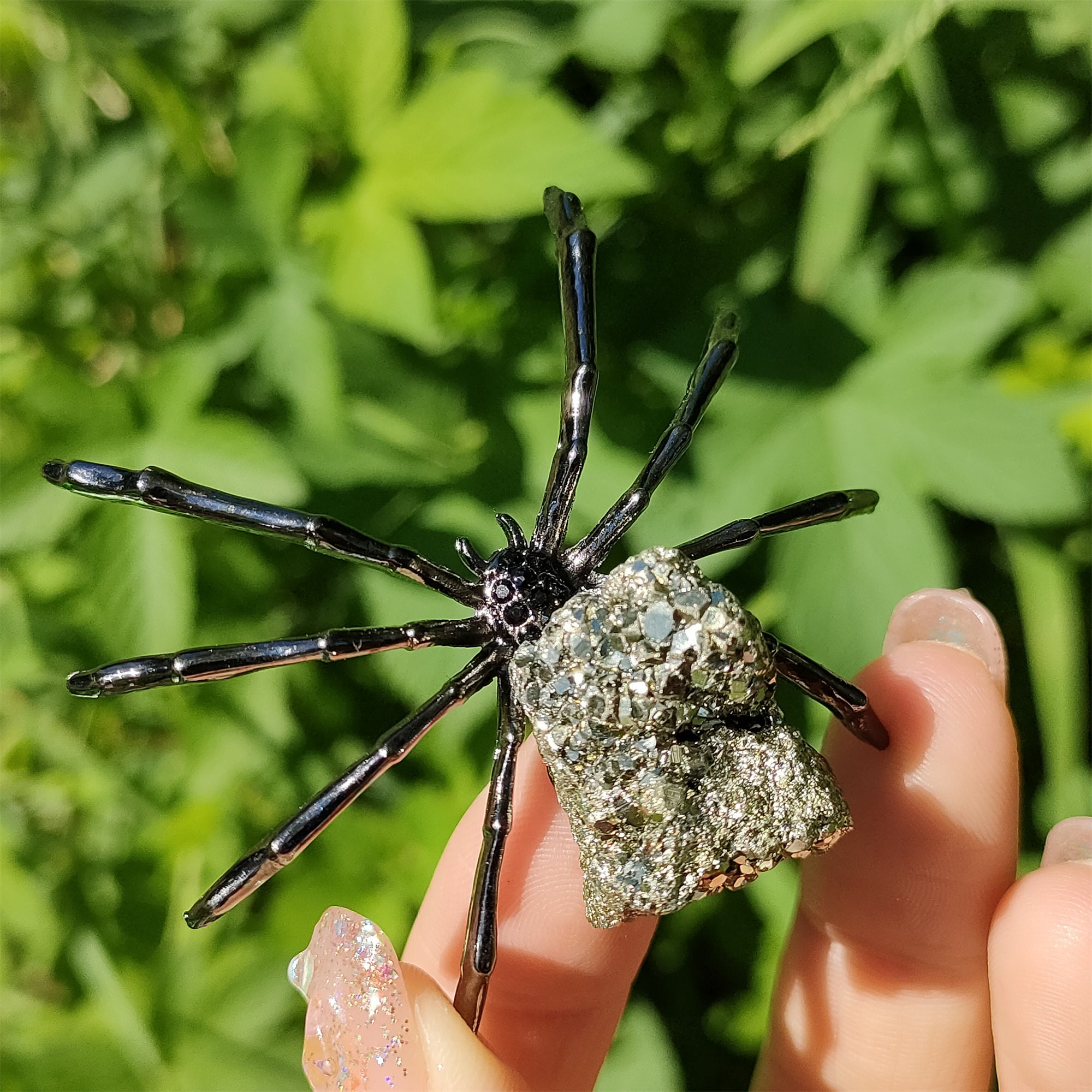Natural Chalcopyrite Spiderquartz Spidercrystal - Etsy