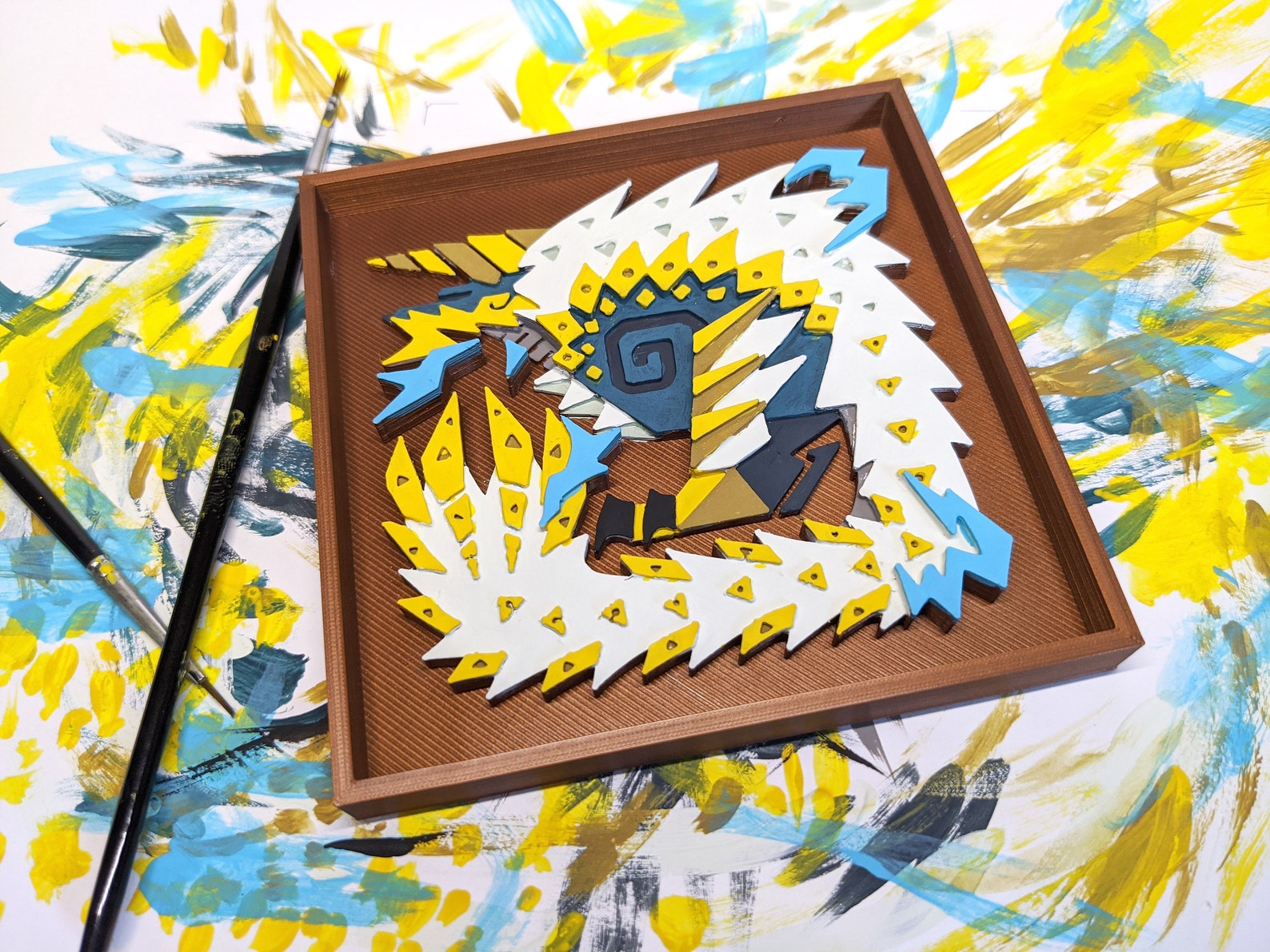 Monster Hunter Tile - Zinogre - DIY Painting Project - Etsy