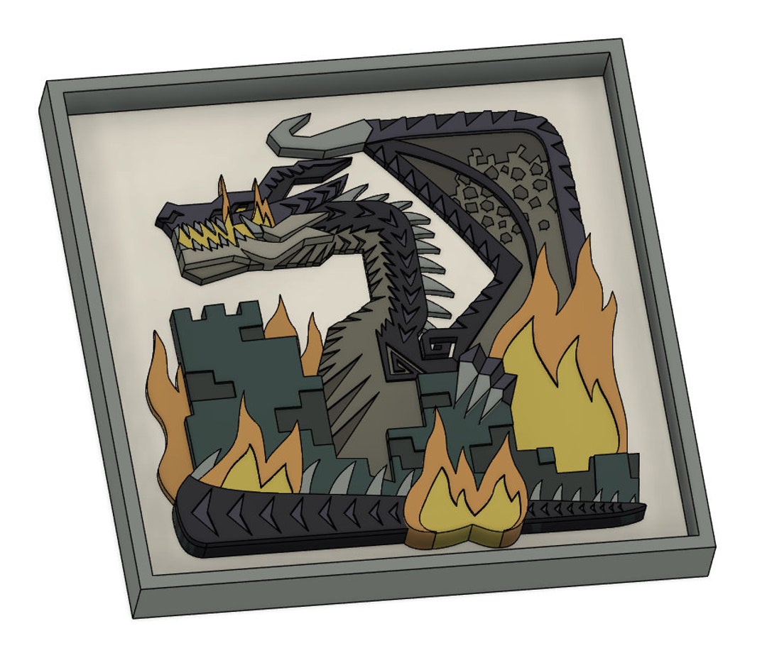 Monster Hunter Tile Fatalis 3D Printable Model File - Etsy