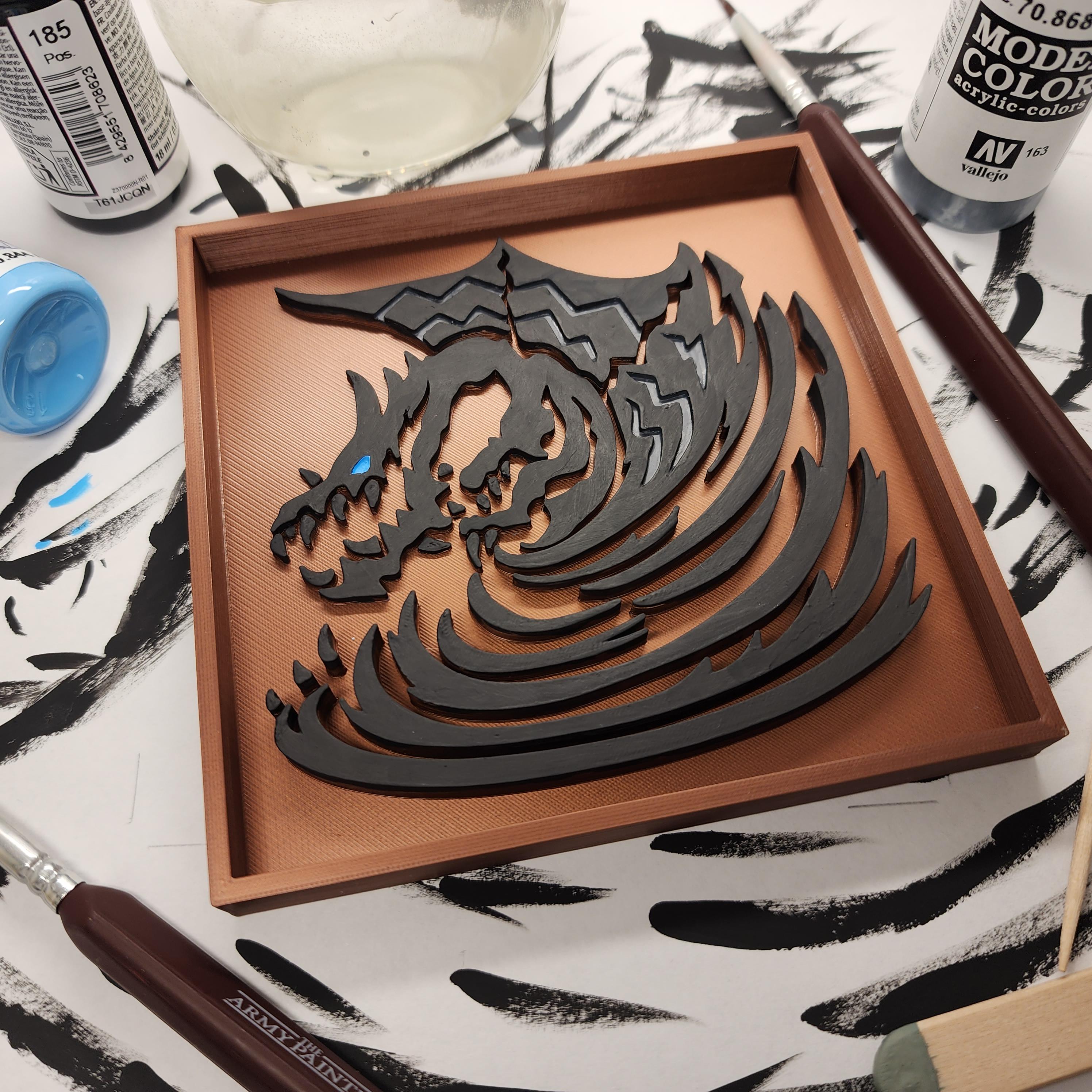Monster Hunter Tile - Kushala Daora- DIY Painting Project - Etsy