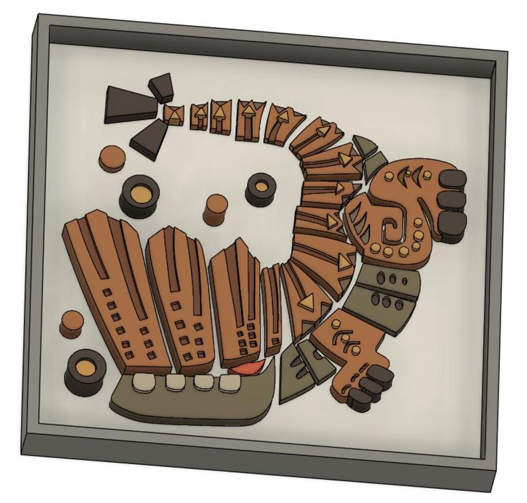 Monster Hunter Tile - Barroth - 3D Printable Model File ...