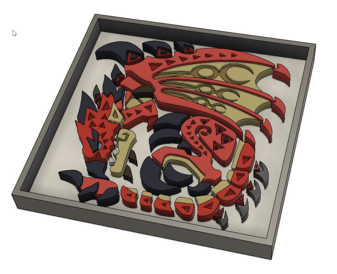 Monster Hunter Tile - Rathalos - 3D Printable Model File - Etsy
