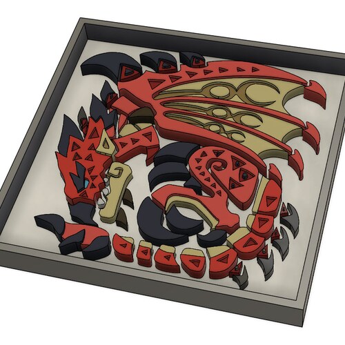 Monster Hunter Tile Fatalis 3D Printable Model File - Etsy