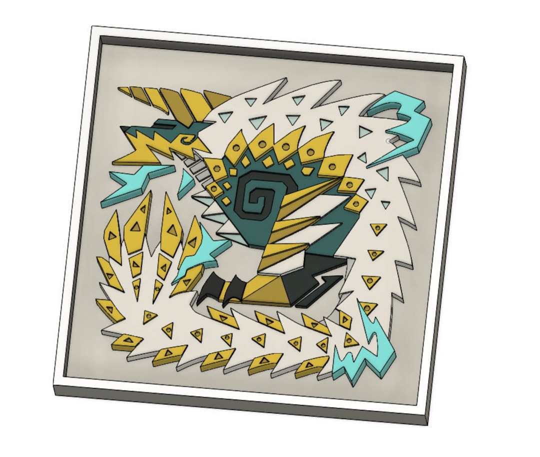 Monster Hunter Tile - Zinogre - 3D Printable Model File - Etsy