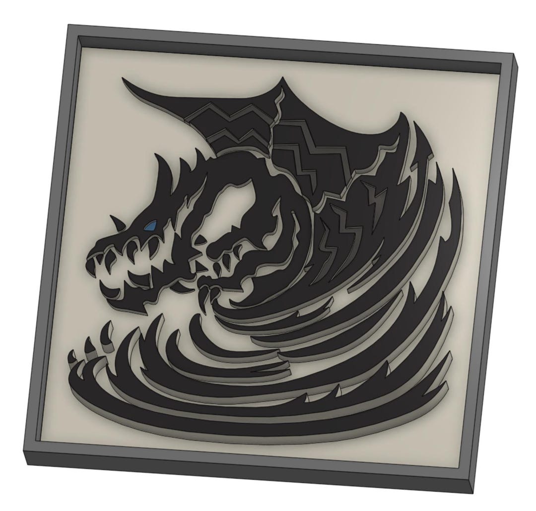 Monster Hunter Tile - Kushala Daora - 3D Printable Model File - Etsy