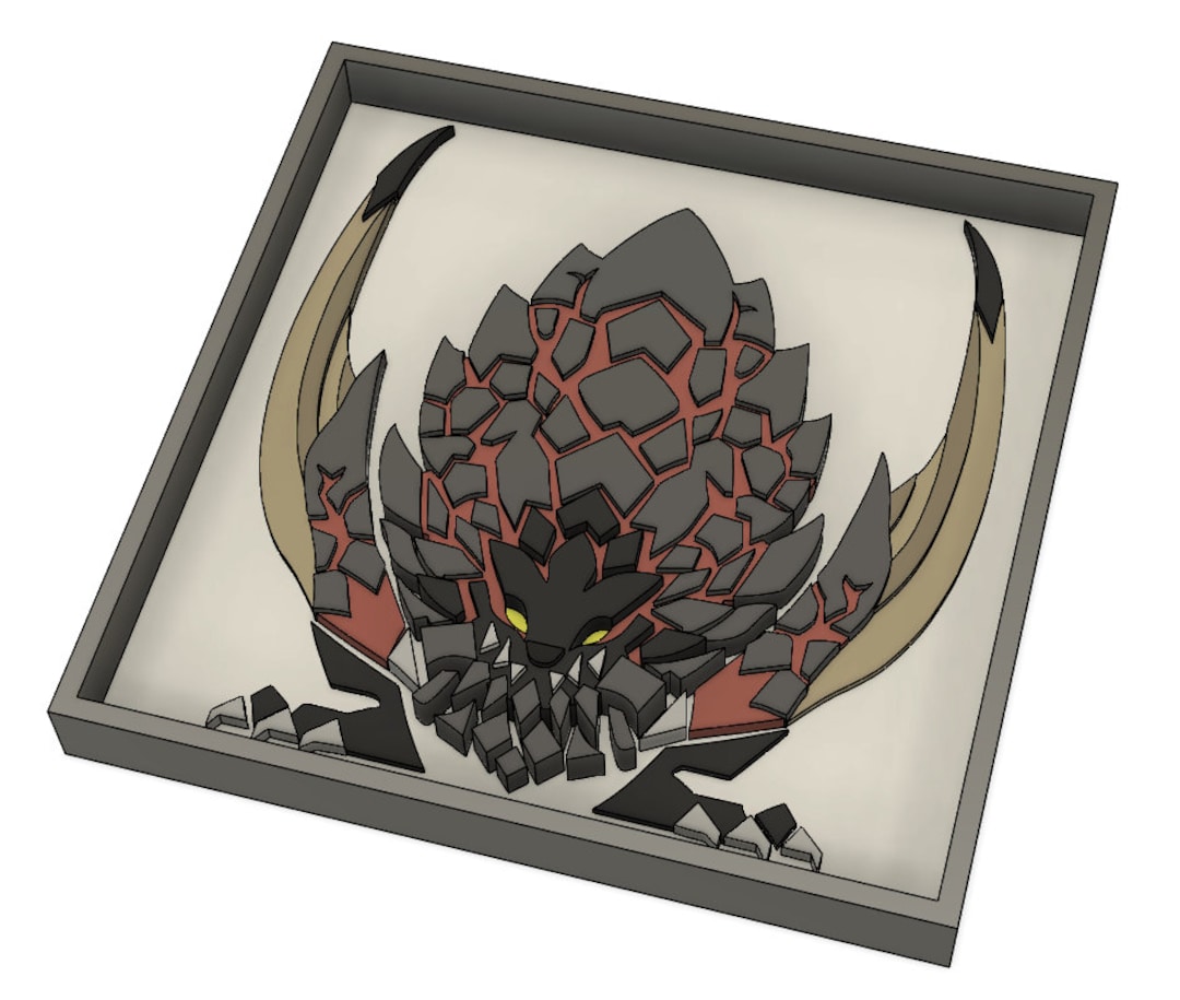 Monster Hunter Tile - Bazelgeuse - 3D Printable Model File - Etsy