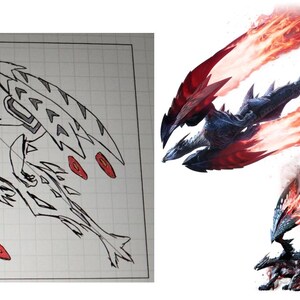 Monster Hunter Tile - Valstrax - 3D Printable Model File - Etsy