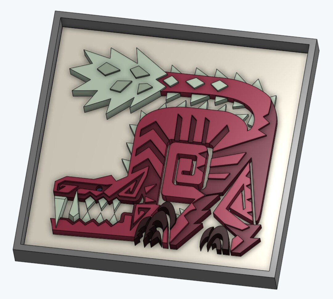 Monster Hunter Tile - Odogaron- 3D Printable Model File - Etsy