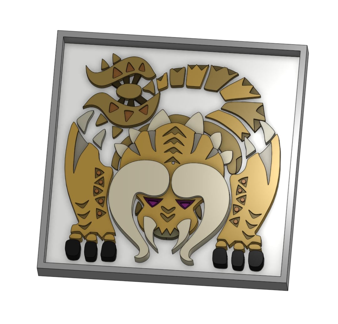 Monster Hunter Tile - Diablos - 3D Printable Model File ...