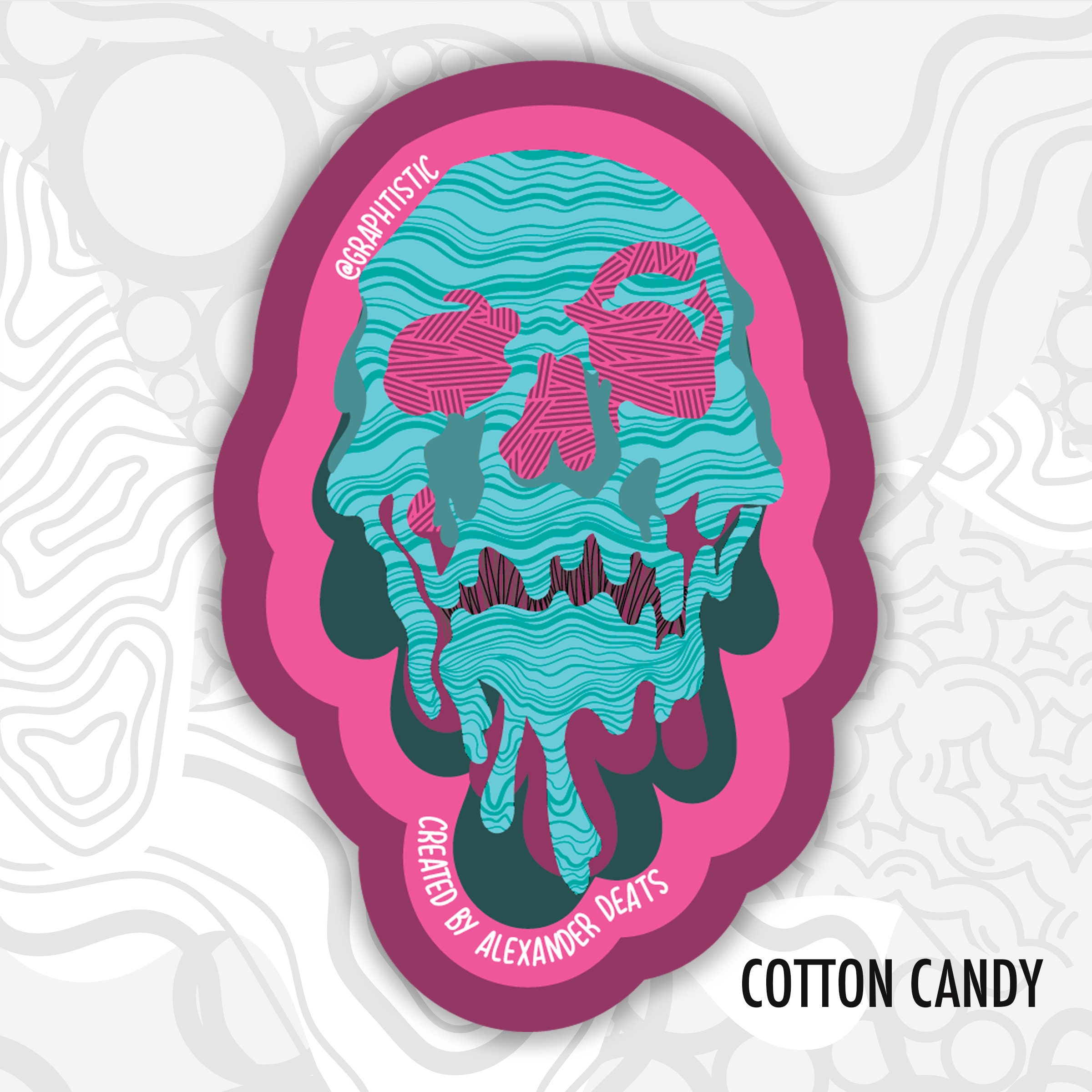 Powder Pack Diecut Sticker Weatherproof Laptop Sticker Water Bottle ...