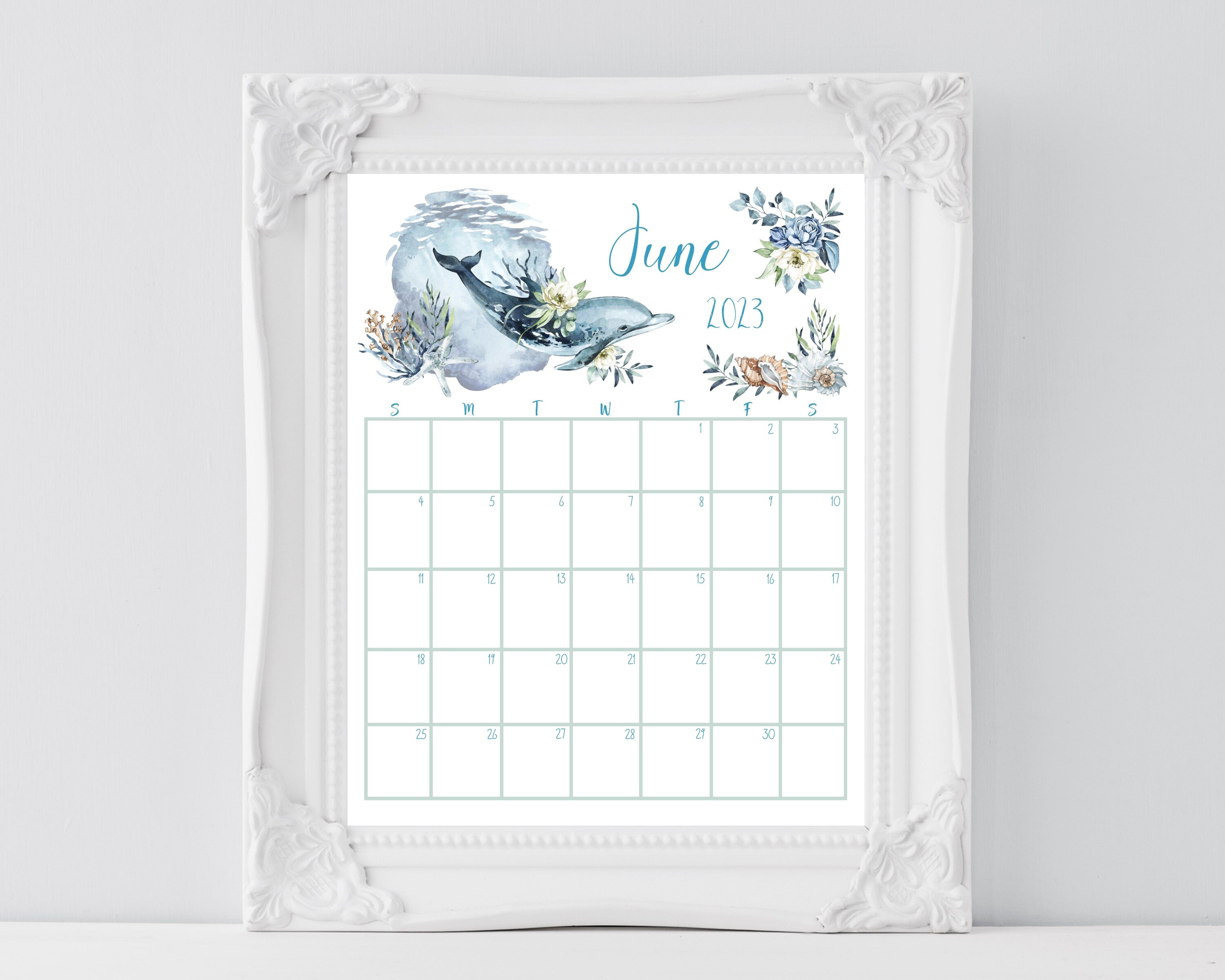 June 2023 Printable Calendar June 2023 Calendar Page Monthly - Etsy