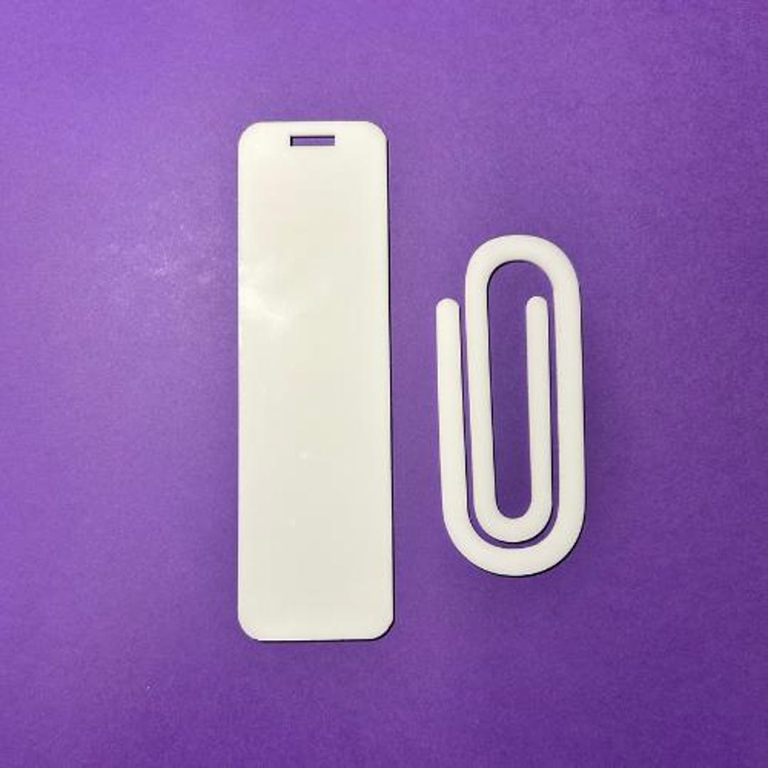 Jumbo Paperclip Acrylic Bookmark clear and White - Etsy