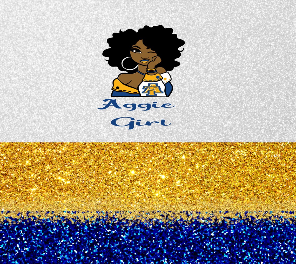 NC A&T Aggie Girl Sublimation Tumbler File HBCU - Etsy