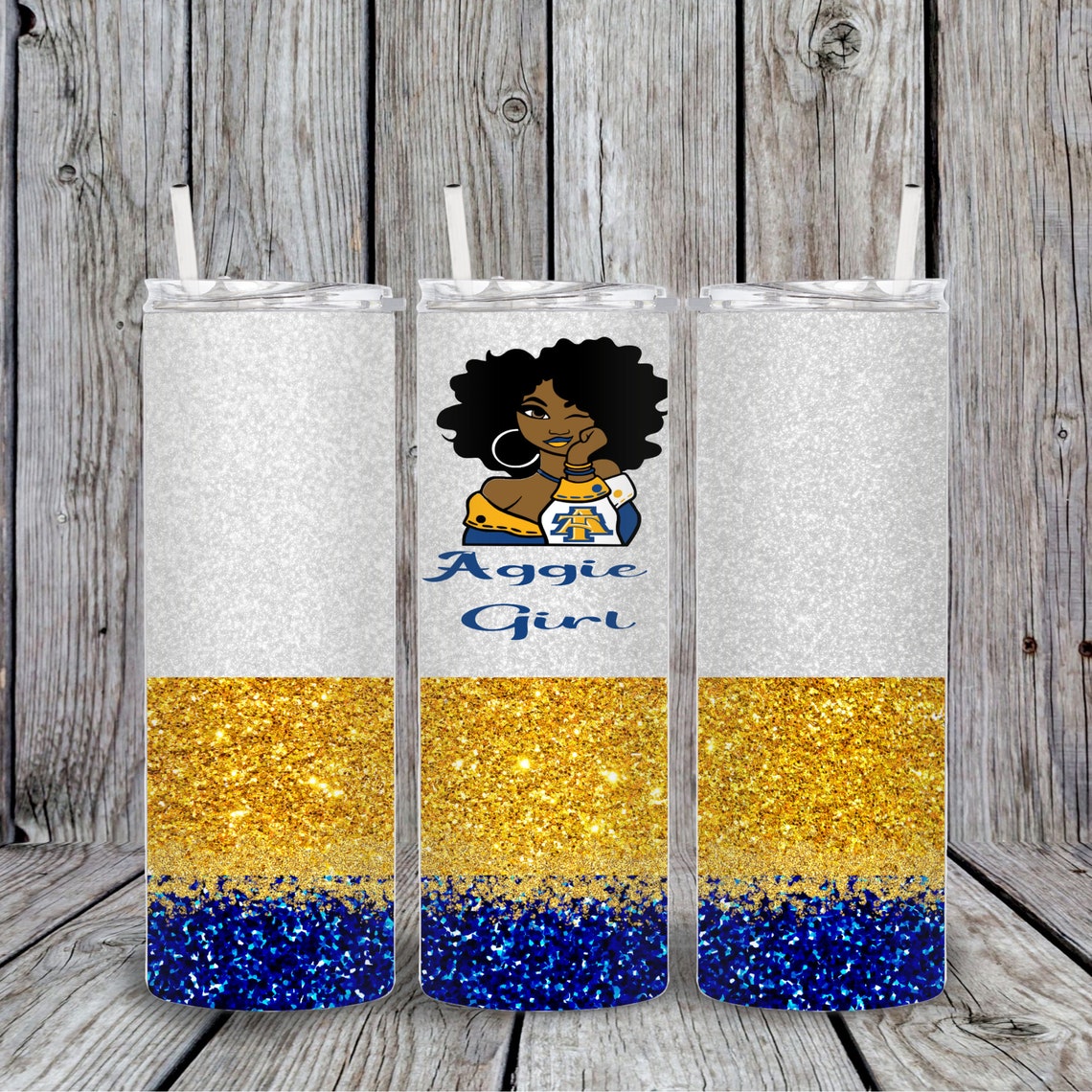NC A&T Aggie Girl Sublimation Tumbler File HBCU - Etsy