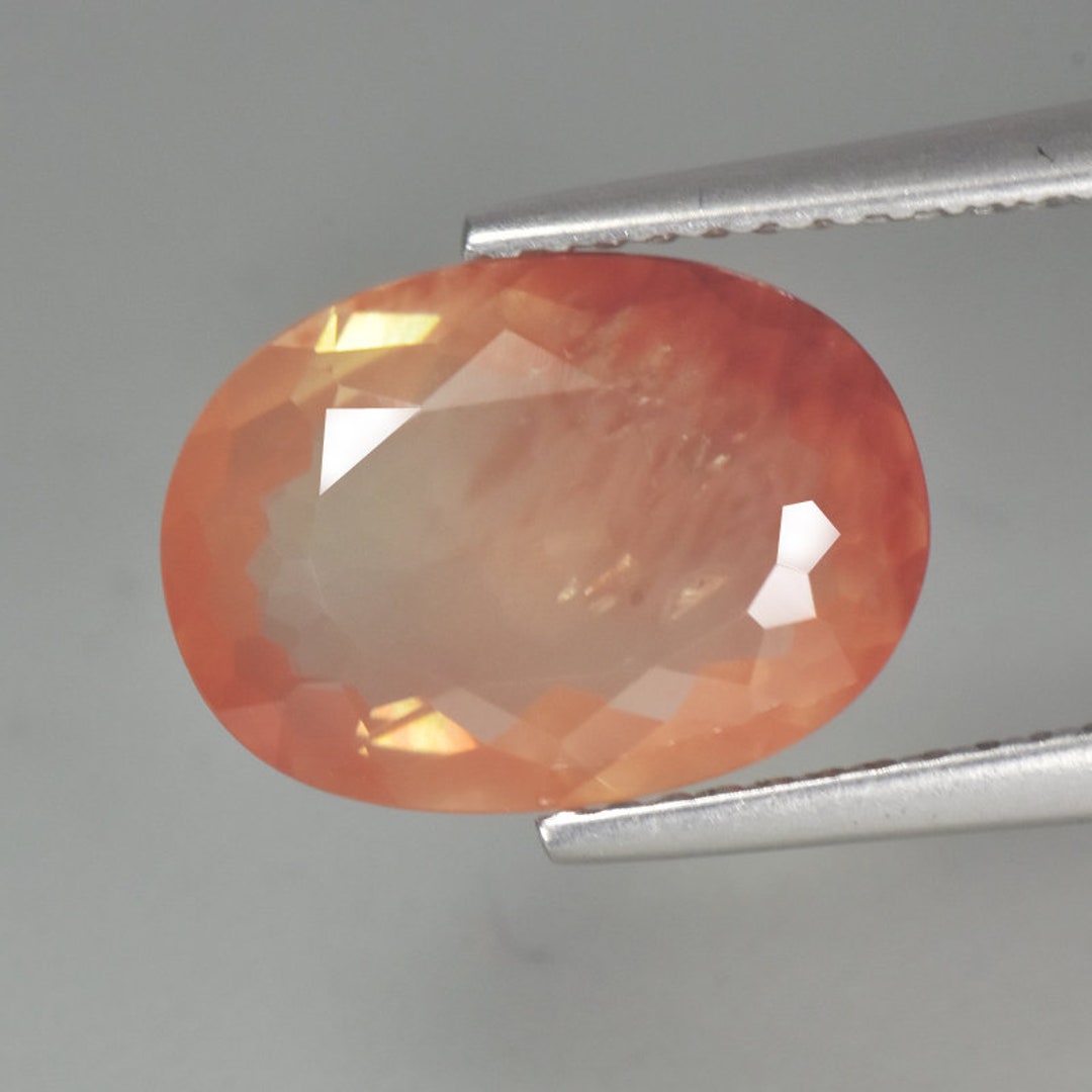 Bi Color Andesine Feldspar Oval Cut Natural Feldspar 3.41 Cts Bi Color ...