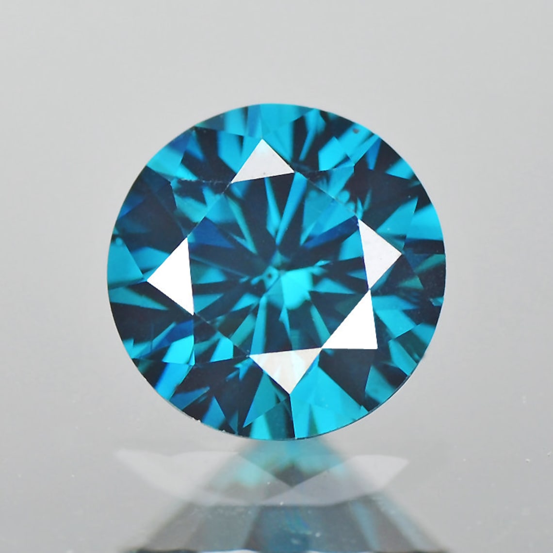 Vivid Blue Diamond 0.36 Cts Round Shape Natural Diamond | Etsy
