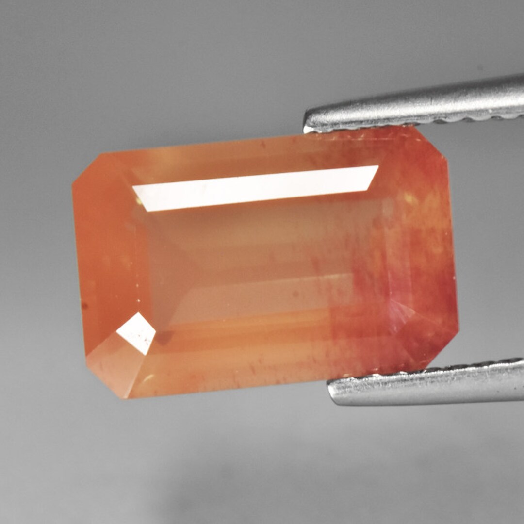 Bi Color Andesine Feldspar Emerald Cut Natural Feldspar 3.14cts Bi ...