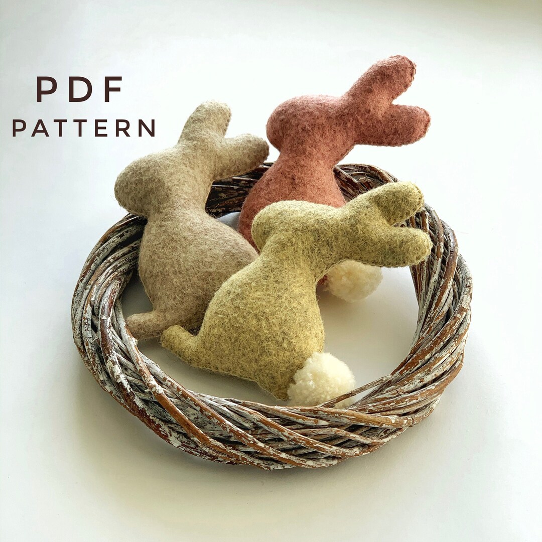 Easter Bunny PDF Pattern Easter Bunny Felt Ornament Easter - Etsy