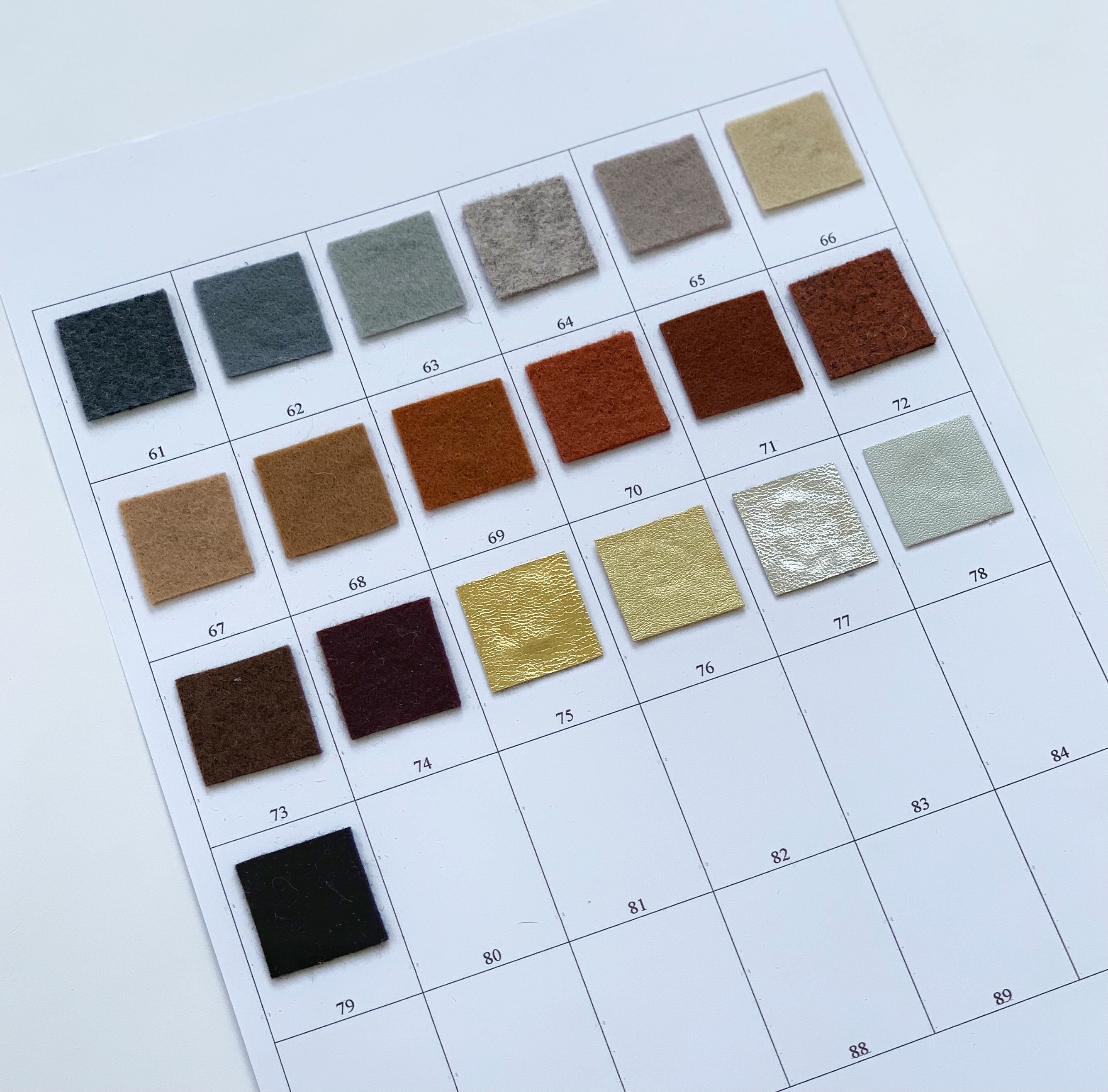 Felt Color Palette, NOT FOR SALE - Etsy