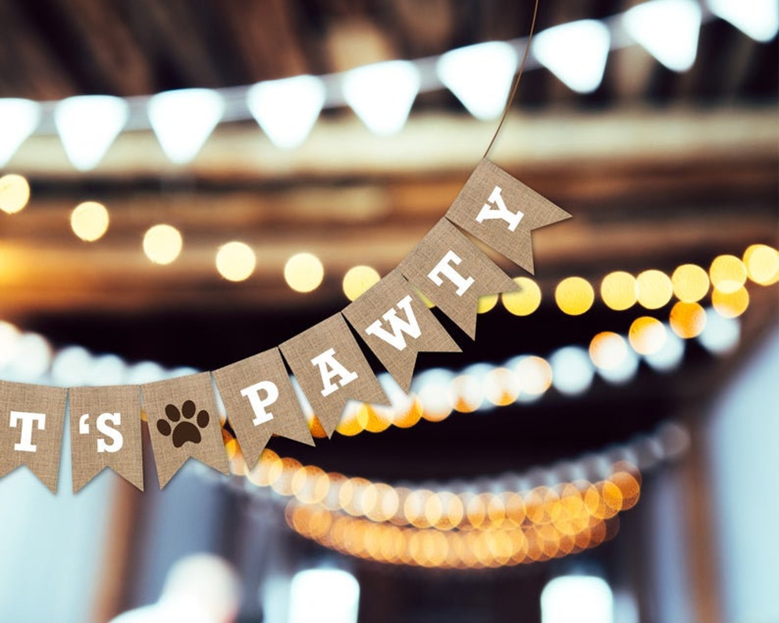 Lets Pawty Banner Dog Birthday Banner Puppy Birthday - Etsy