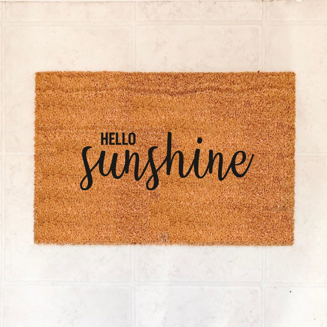 Hello SunShine Door Mat Funny Welcome Doormat Summer Decor | Etsy