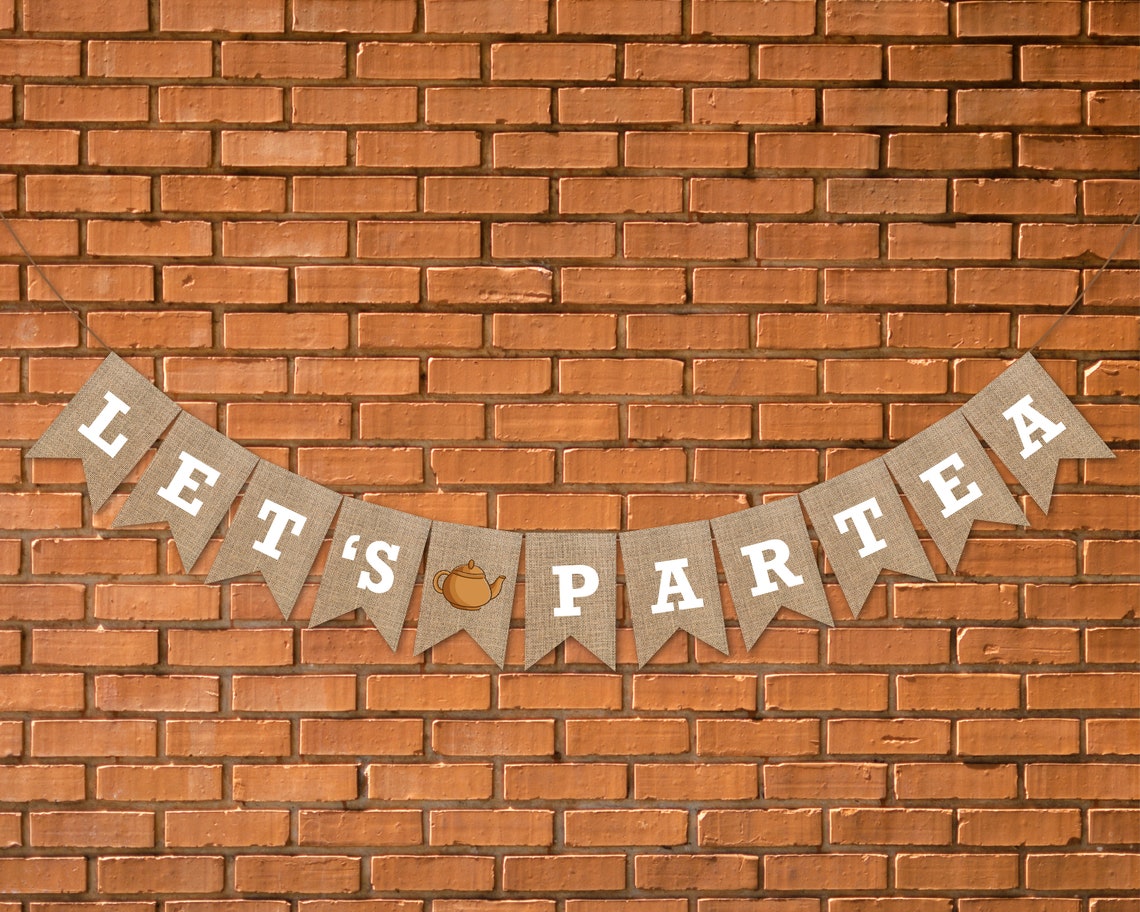 Let's Partea Banner Wedding Banner Friends Banner | Etsy