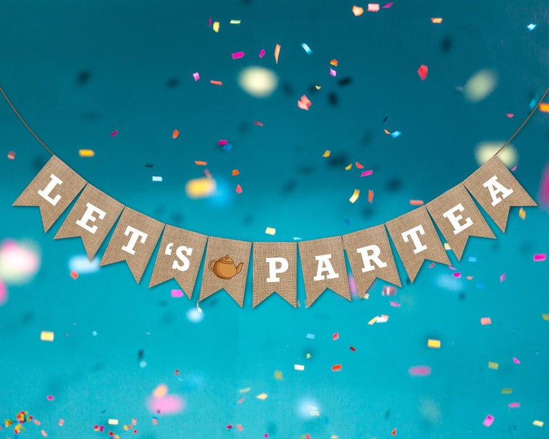 Let's Partea Banner Wedding Banner Friends Banner | Etsy