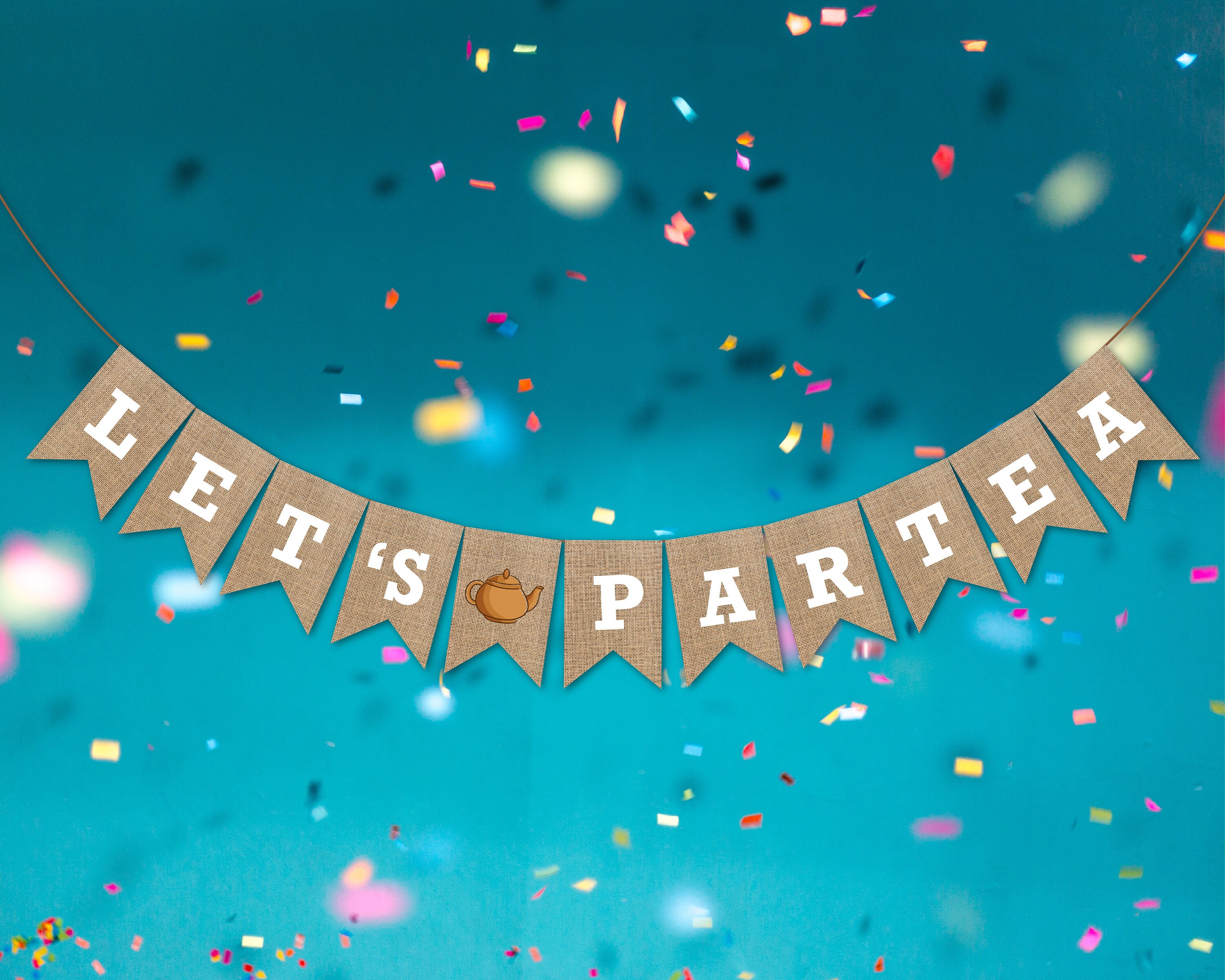 Let's Partea Banner Wedding Banner Friends Banner - Etsy