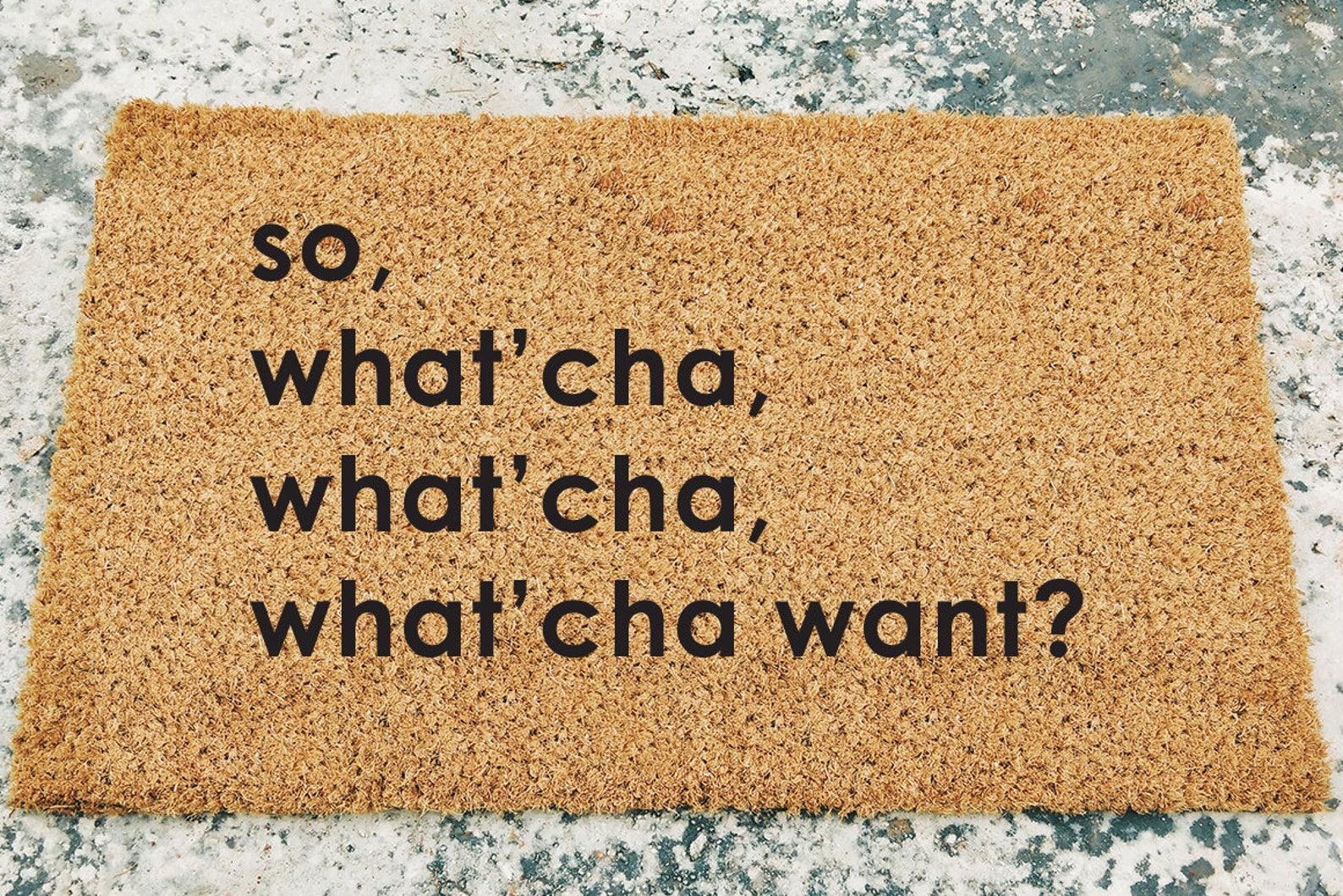 So What'cha Want Personalized Coirmat Custom Coirmat - Etsy