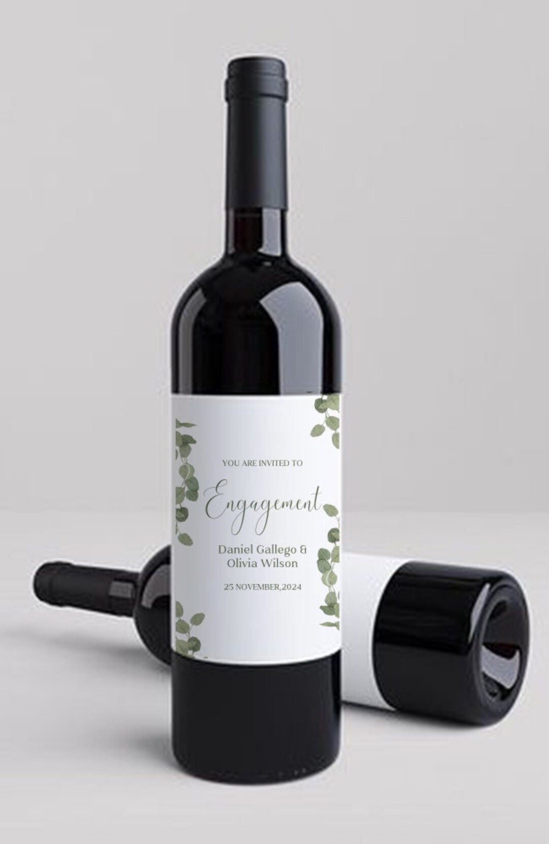 Custom Engagement Wine Label Custom Couple Name Wine Label - Etsy