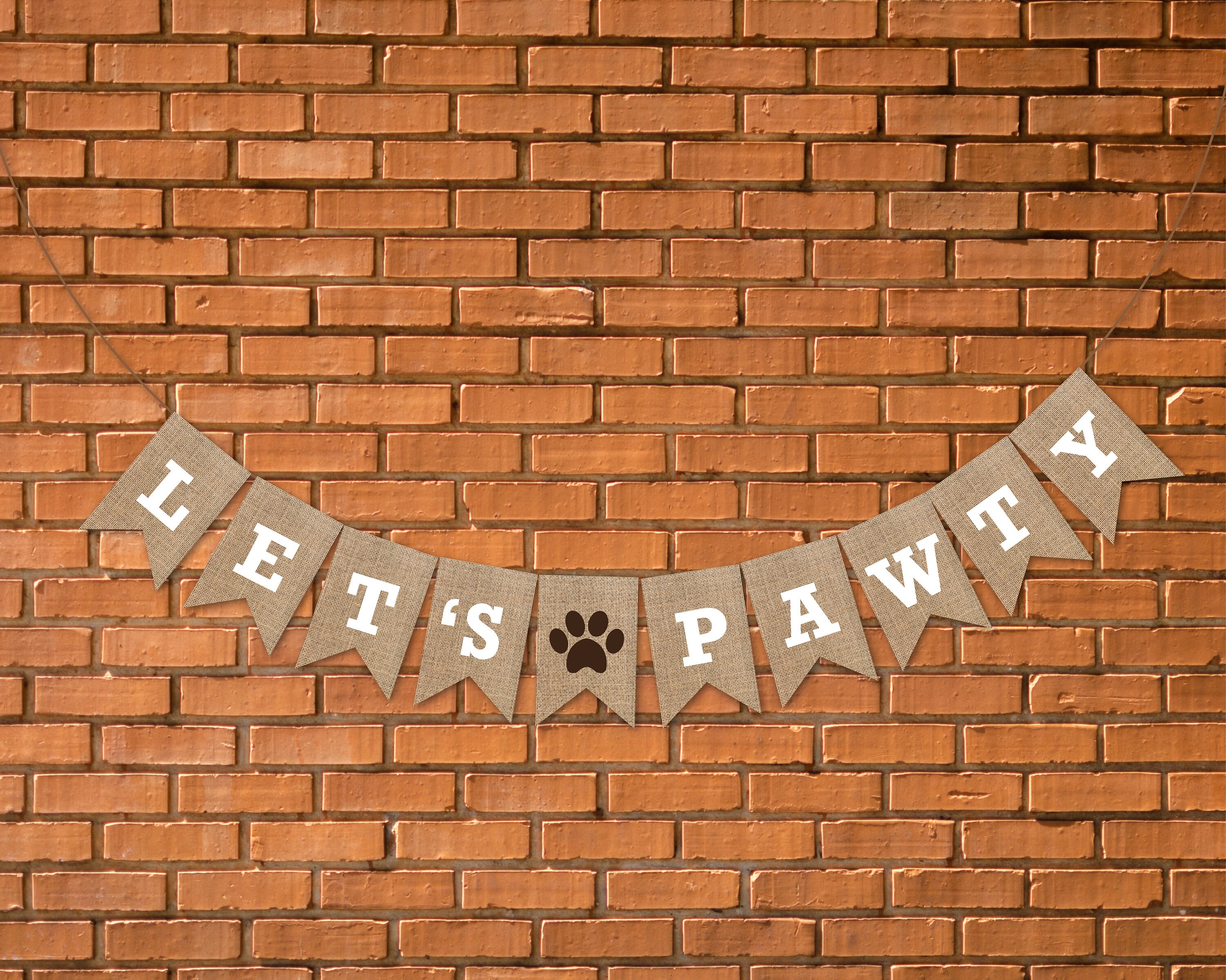 Lets Pawty Banner Dog Birthday Banner Puppy Birthday | Etsy