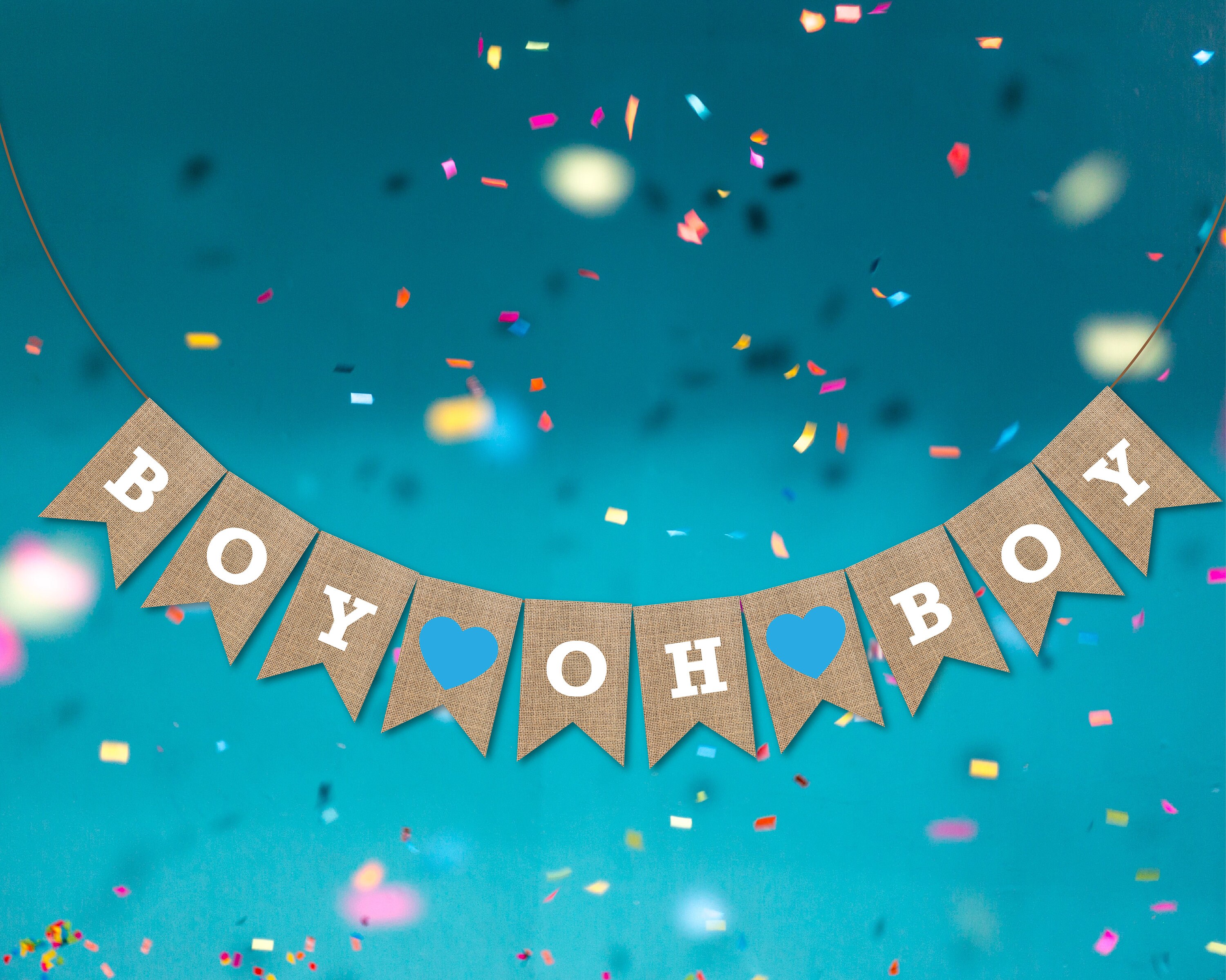 Boy Oh Boy Banner Baby Shower Decorations Its a Boy | Etsy