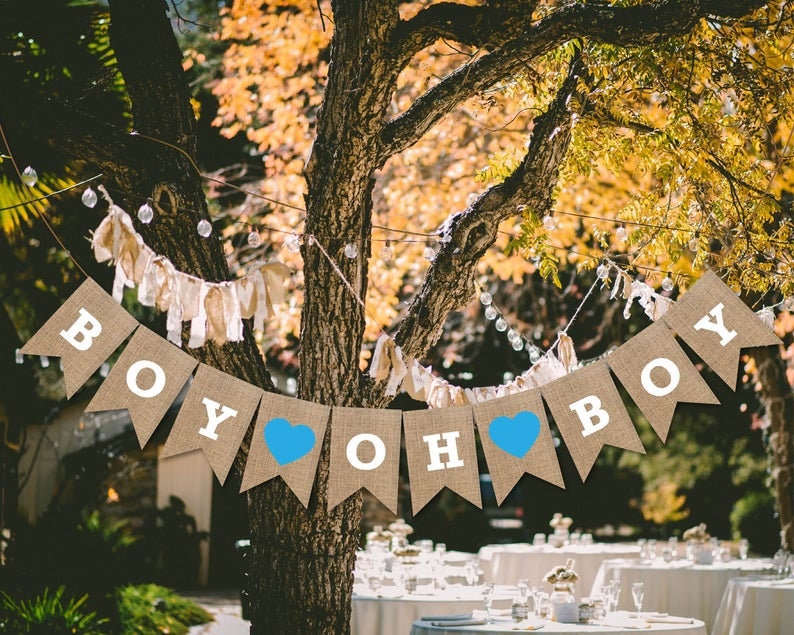 Boy Oh Boy Banner Baby Shower Decorations Its a Boy | Etsy