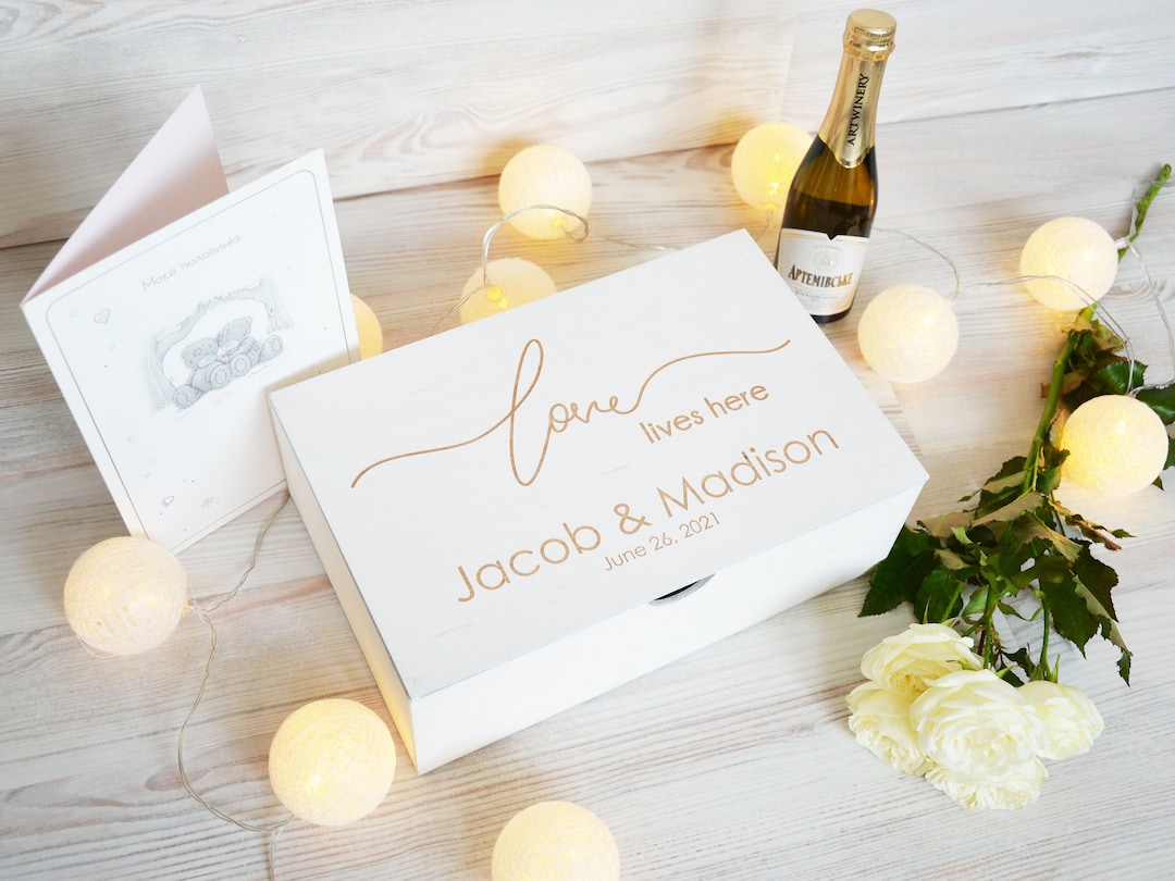 Personalized Memory Box for Bride and Groom Wedding, Custom Gift Box as ...