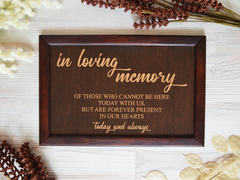 In Loving Memory Wedding Sign Memorial Sign for Wedding - Etsy