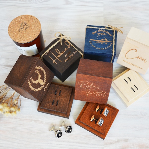 Personalized Box for Cufflinks - Etsy