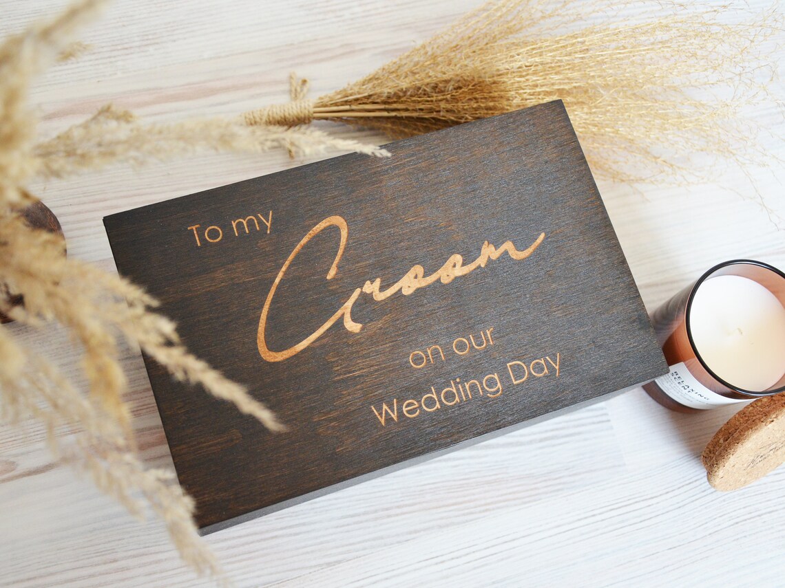 Groom Box for Wedding Gift From Bride Wooden Keepsake Gift - Etsy