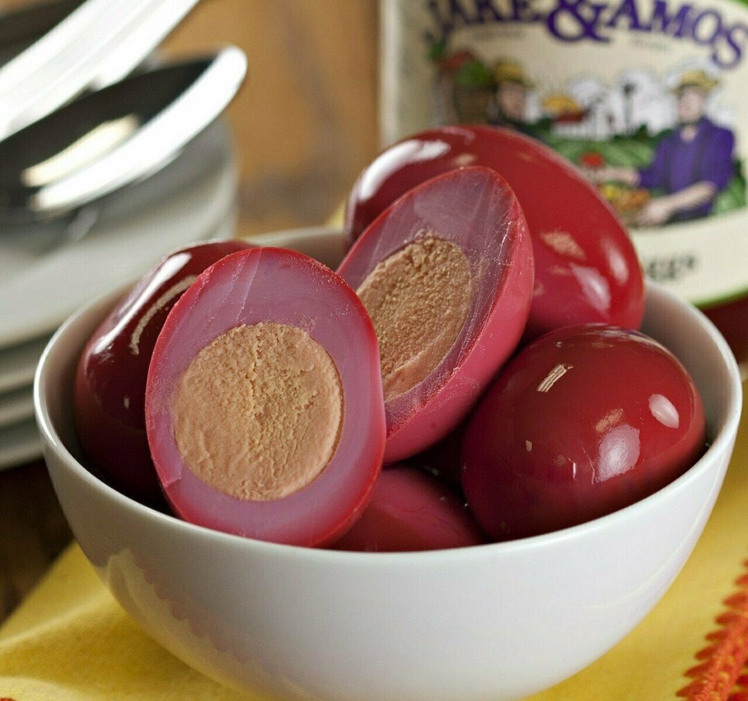 Jake & Amos Red Beet Pickled Eggs, 32 Oz. Jar - Etsy