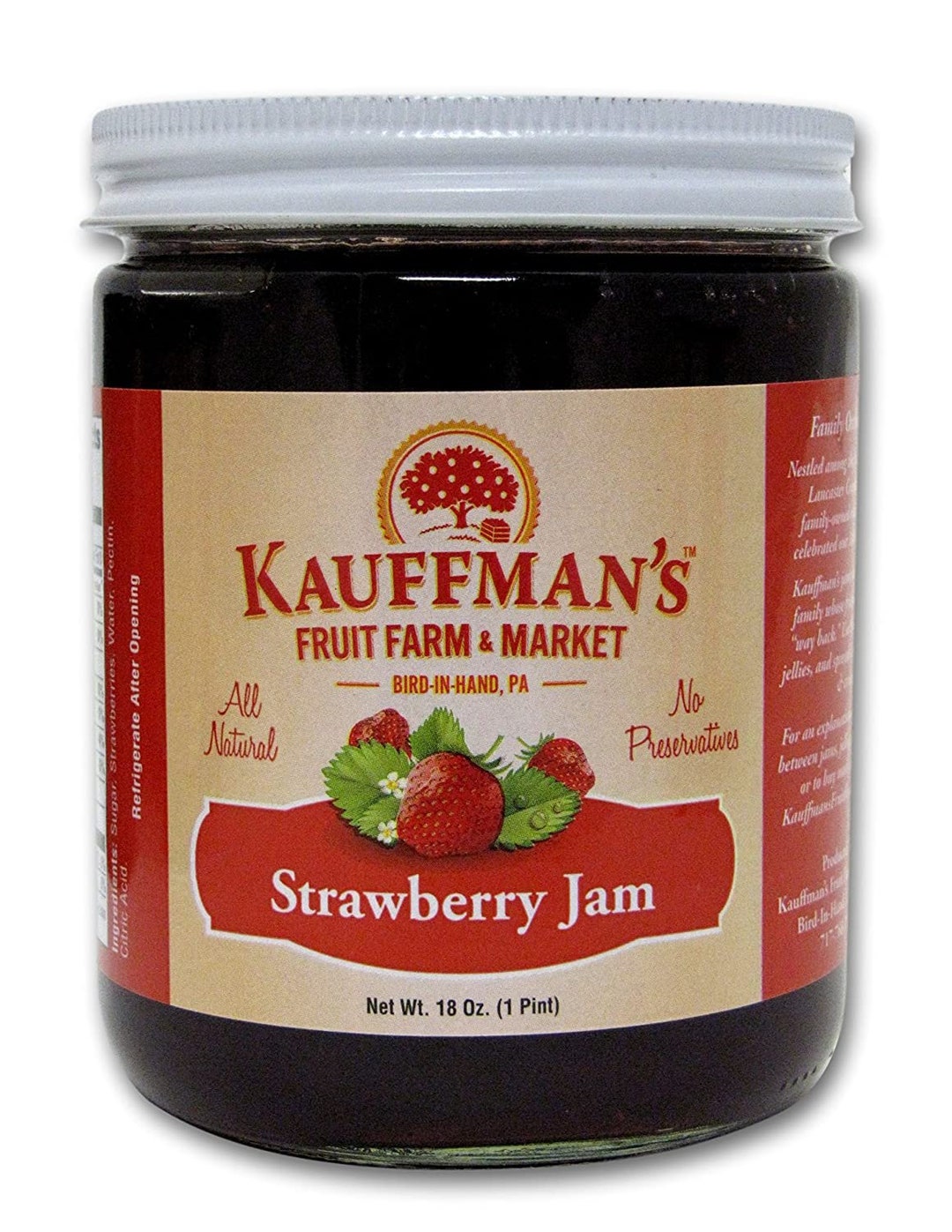 Kauffman's All-natural Strawberry Jam, 18 Oz. Jar - Etsy