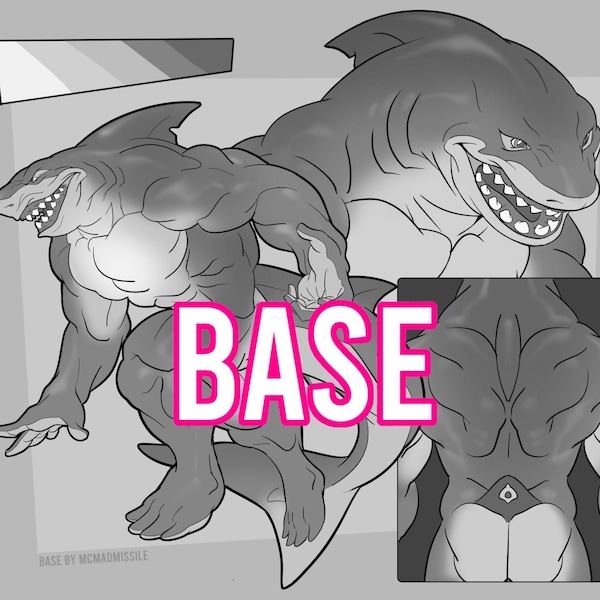 Furry Shark Base - Etsy