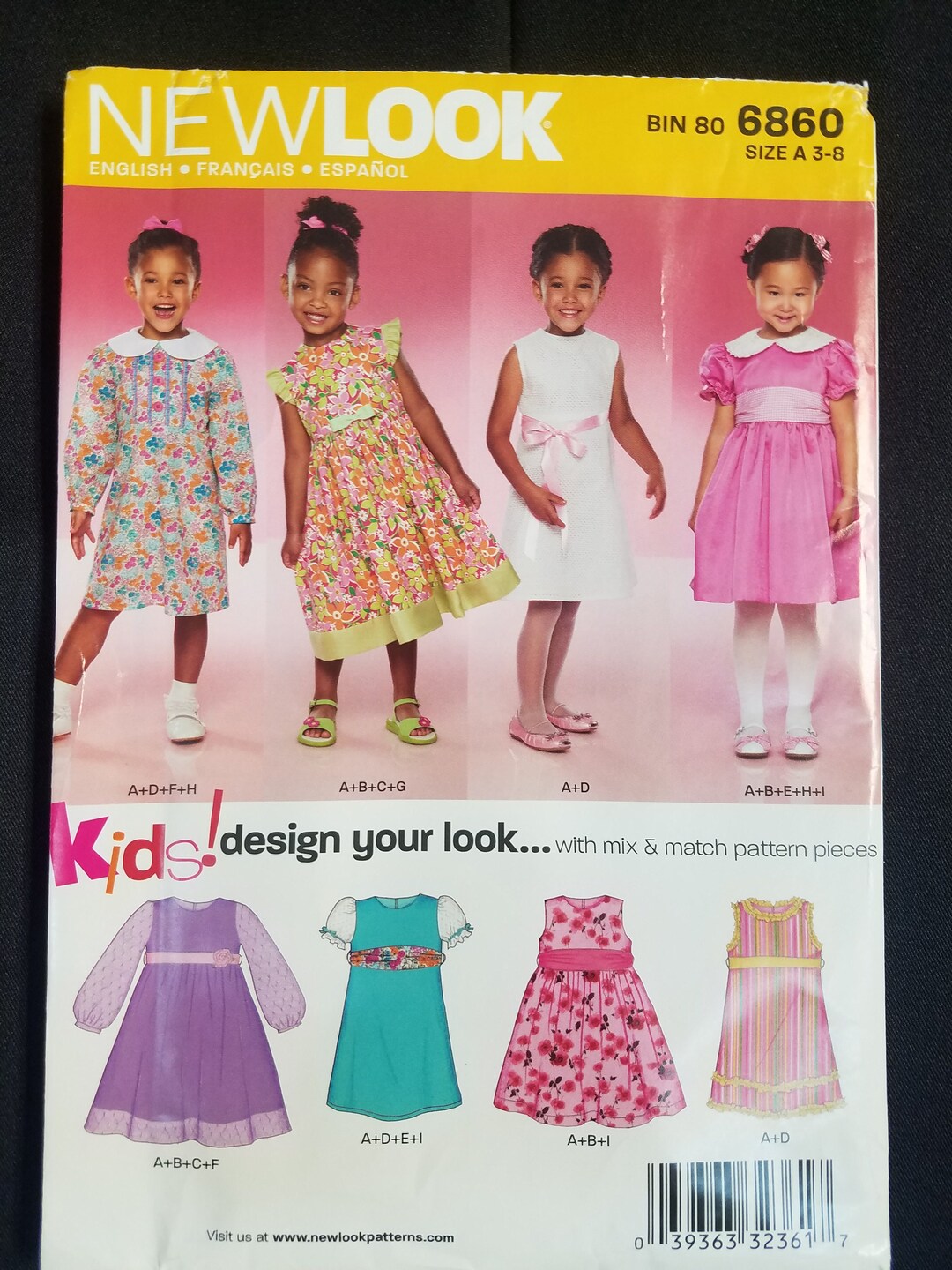 New Look 6860, Girls Dress, Girls Dress Pattern, Girls Clothing, Sewing ...