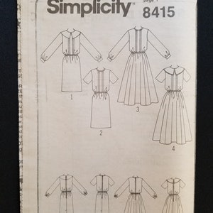 Simplicity 8415, Dress Pattern, Long Sleeve Dress, Short Sleeve Dress ...